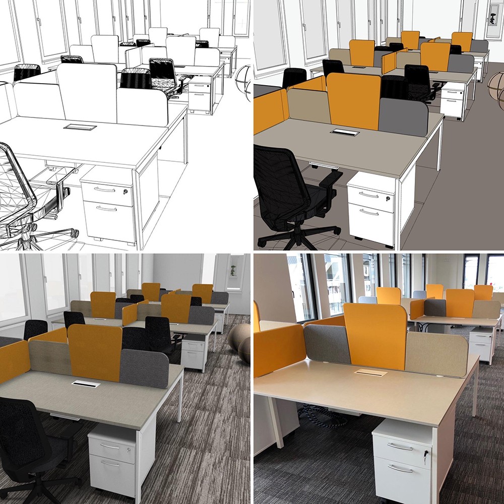 Aménagement de bureau en open space à Lyon - Mahora Concept